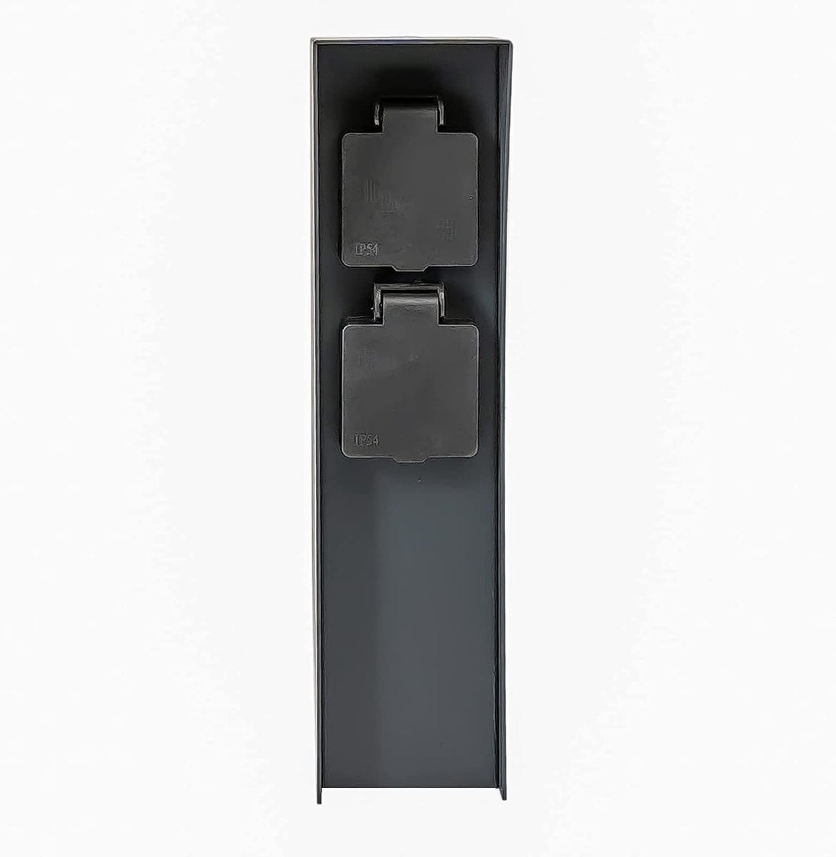 Edelstahl Design Gartensteckdose mit 2 Steckdosen, IP44, eckig, anthra ...